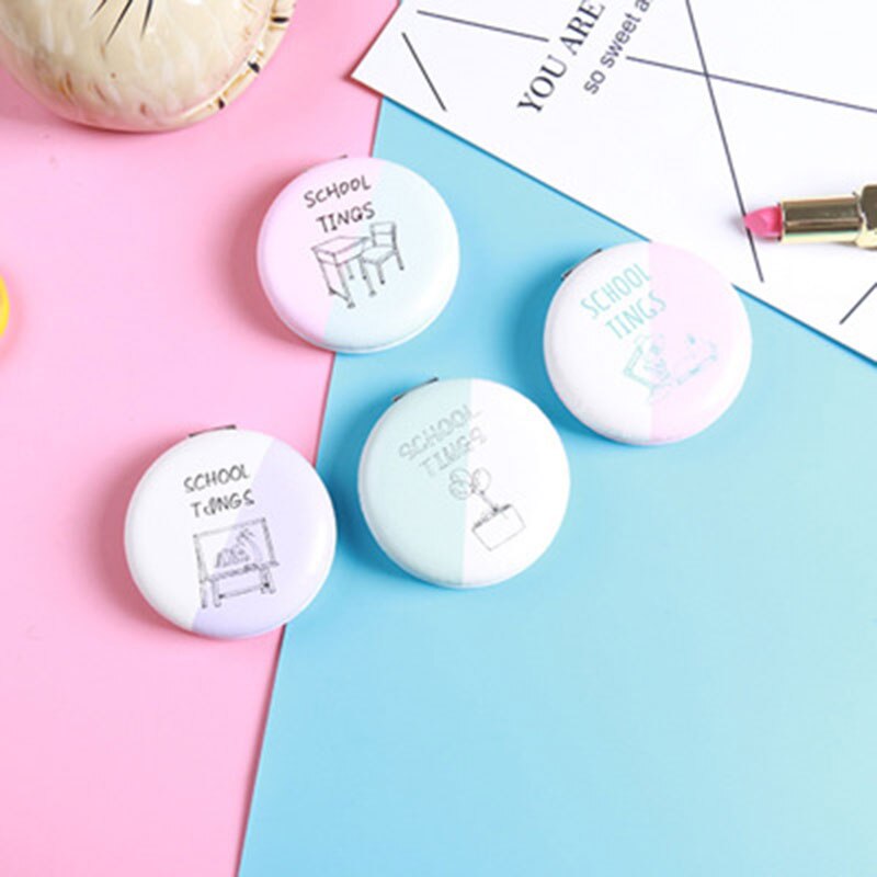 Girls Round Make Up Mirror Cute Cartoon Folding Mi... – Grandado