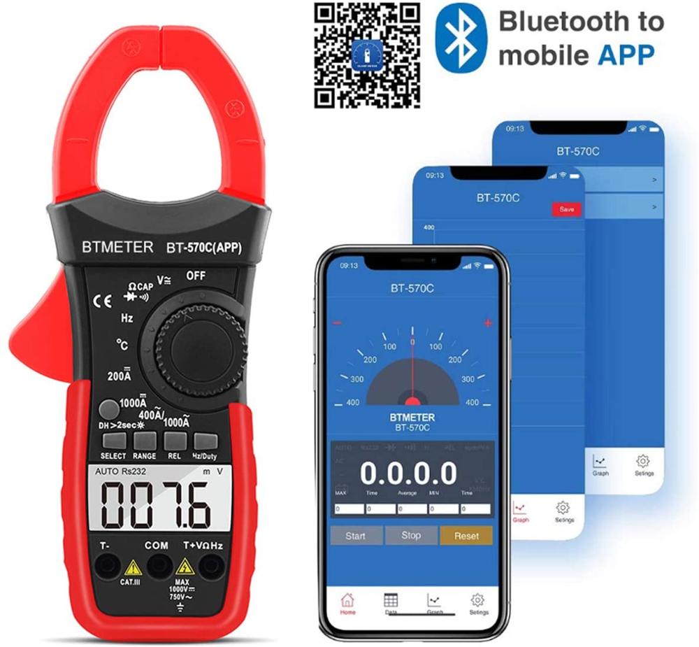 Digital Clamp Meter, Auto Ranging handheld multime... – Grandado
