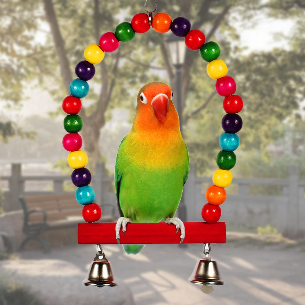 Fast 7 Pcs/set Bird Parrot Swing Toy Hanging Bell ... – Grandado