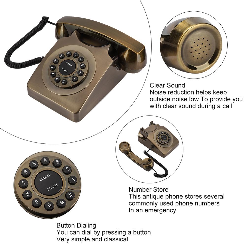 WX-3123# Home Landline Telephone Retro Vintage But... – Vicedeal
