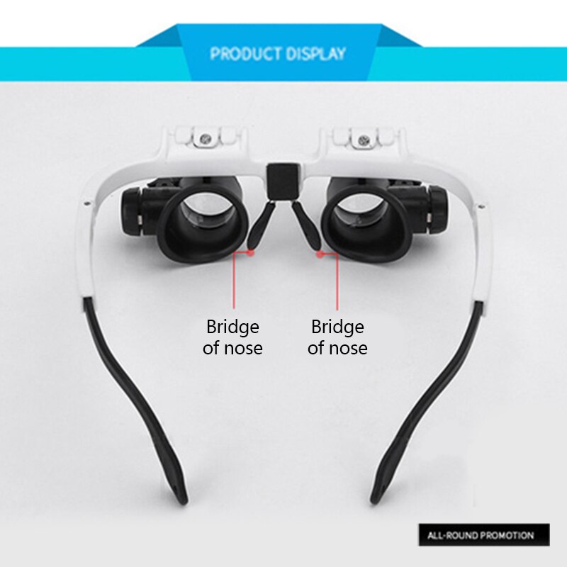 Head Mounted Glasses Magnifier With LED Light Magn... – Vicedeal