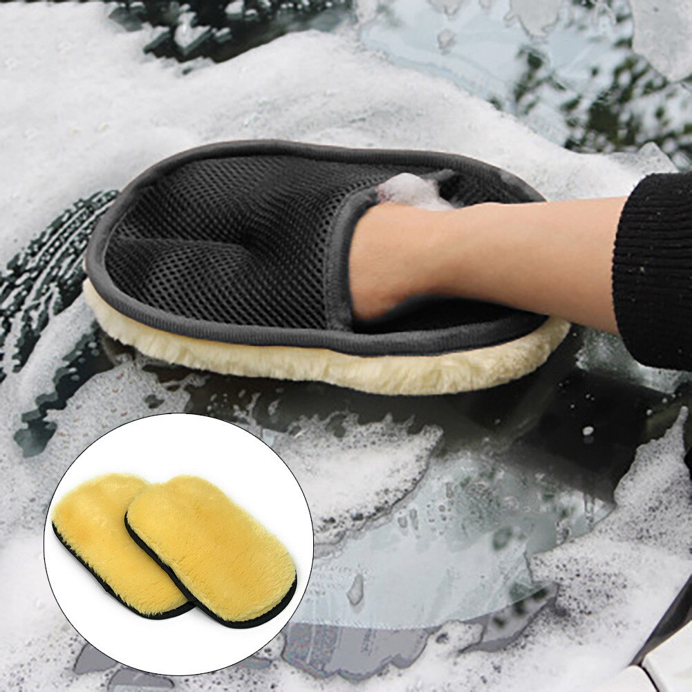 Vehicle Car Wash Gloves 23*18CM Auto Faux Wool Fur... – Vicedeal