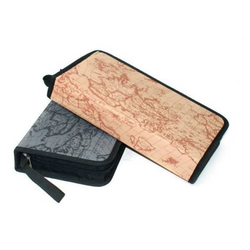CD Case World Map Pattern CD Bag 80 Disc Capacity ... – Grandado