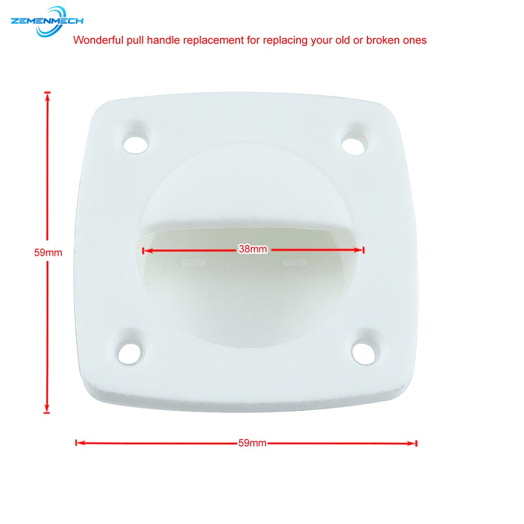 2PCS White Nylon Recessed Flush Sliding Door Handl... – Grandado