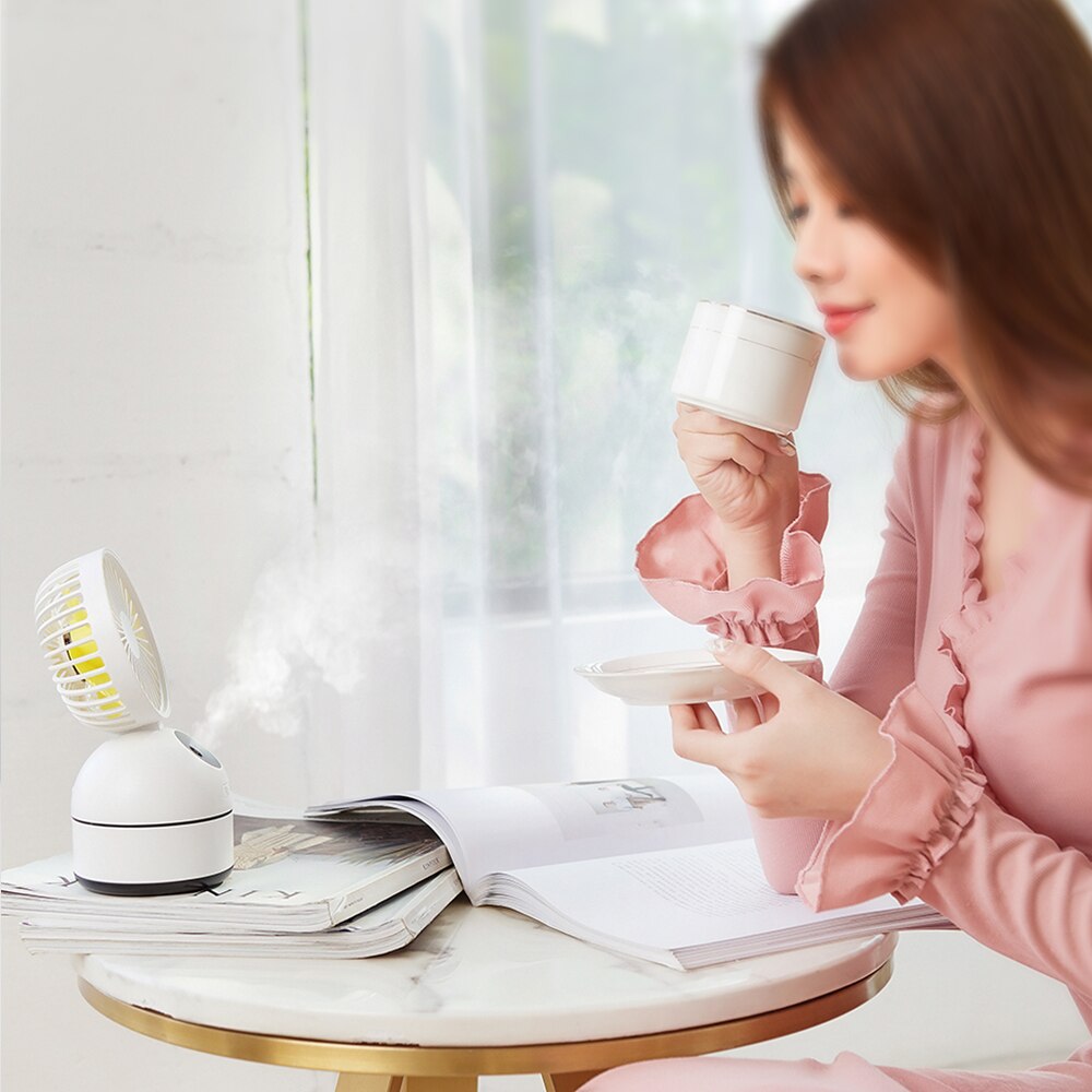 3 in 1 Portable Mini Table Fan 200MLir Humidifier ... – Vicedeal