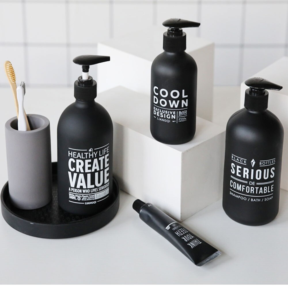 500ml soap dispenser Glass bottle Shampoo Storage ... – Vicedeal