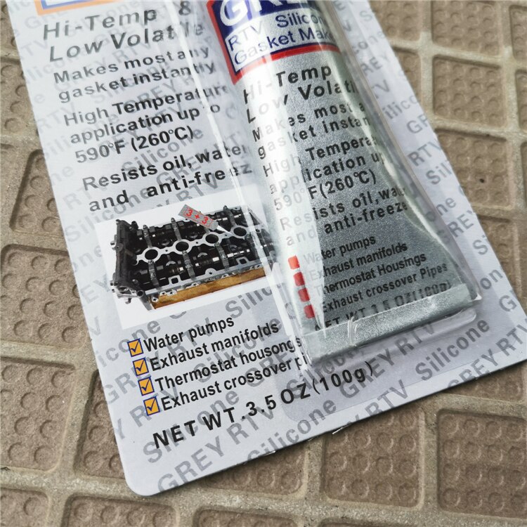Gasket-free 33 sealant silver gray 100g silicone s... – Grandado