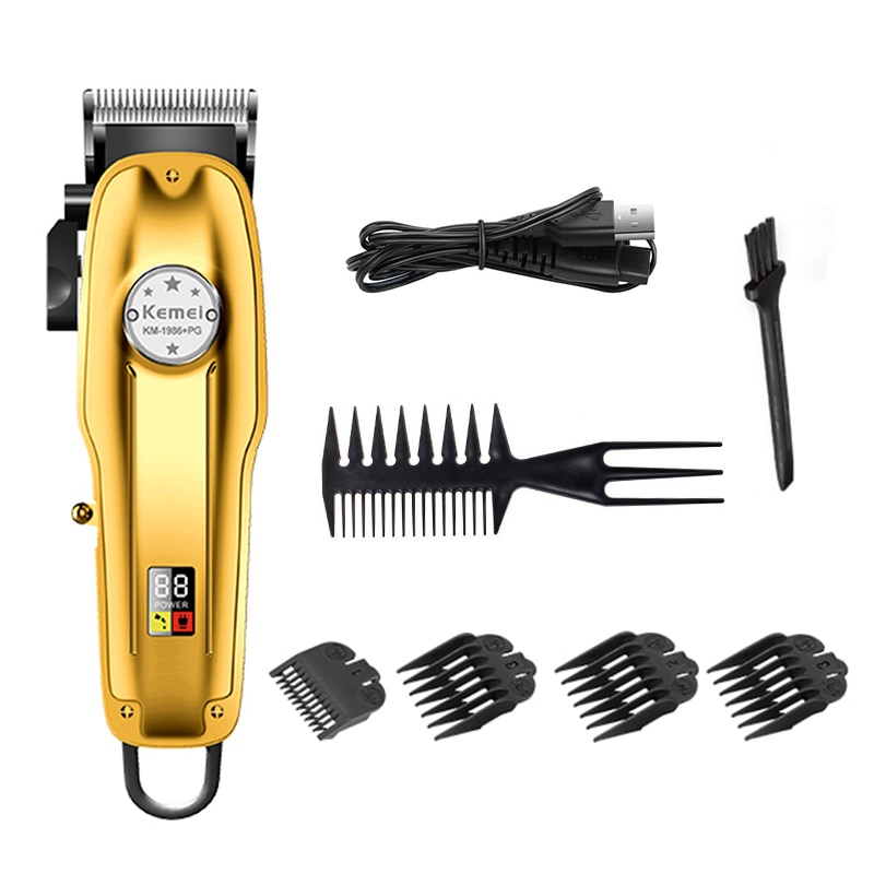 rechargeable barber hair clipper electric hair tri... – Vicedeal