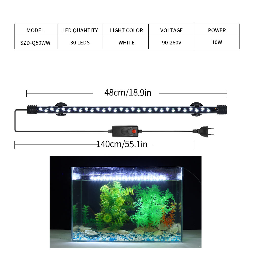 Aquarium Light LED Plant Grow Lamp Waterproof Fish... – Grandado