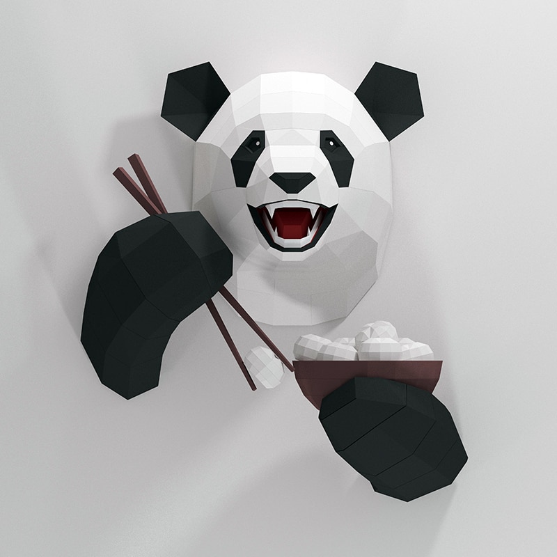 3D Panda Paper Model DIY Manual Paper Model Hangin... – Vicedeal