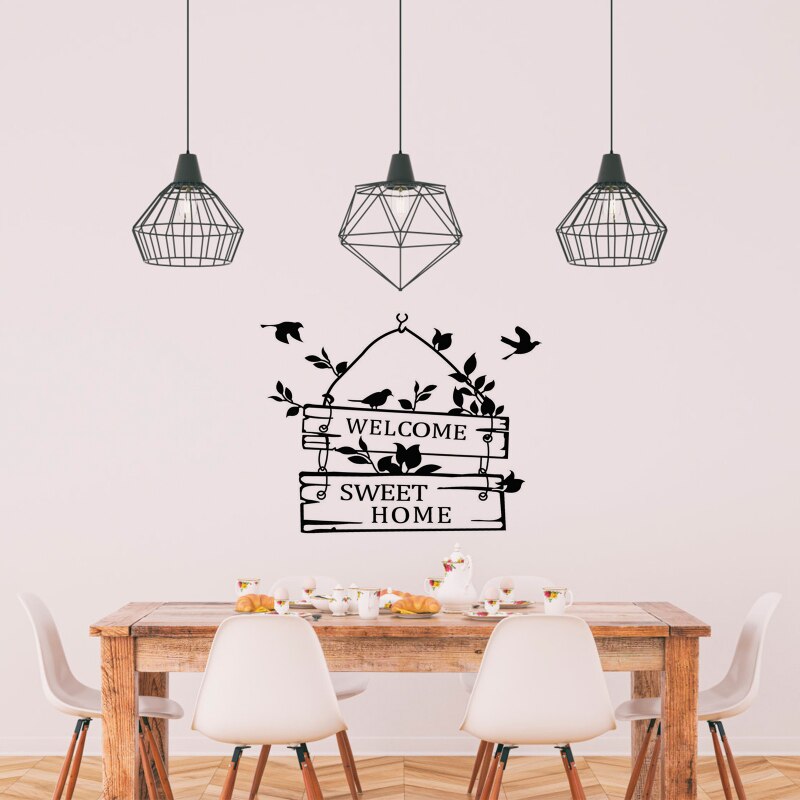 Welcome Sweet Home Door Sign Decoration Wall Decal... – Grandado