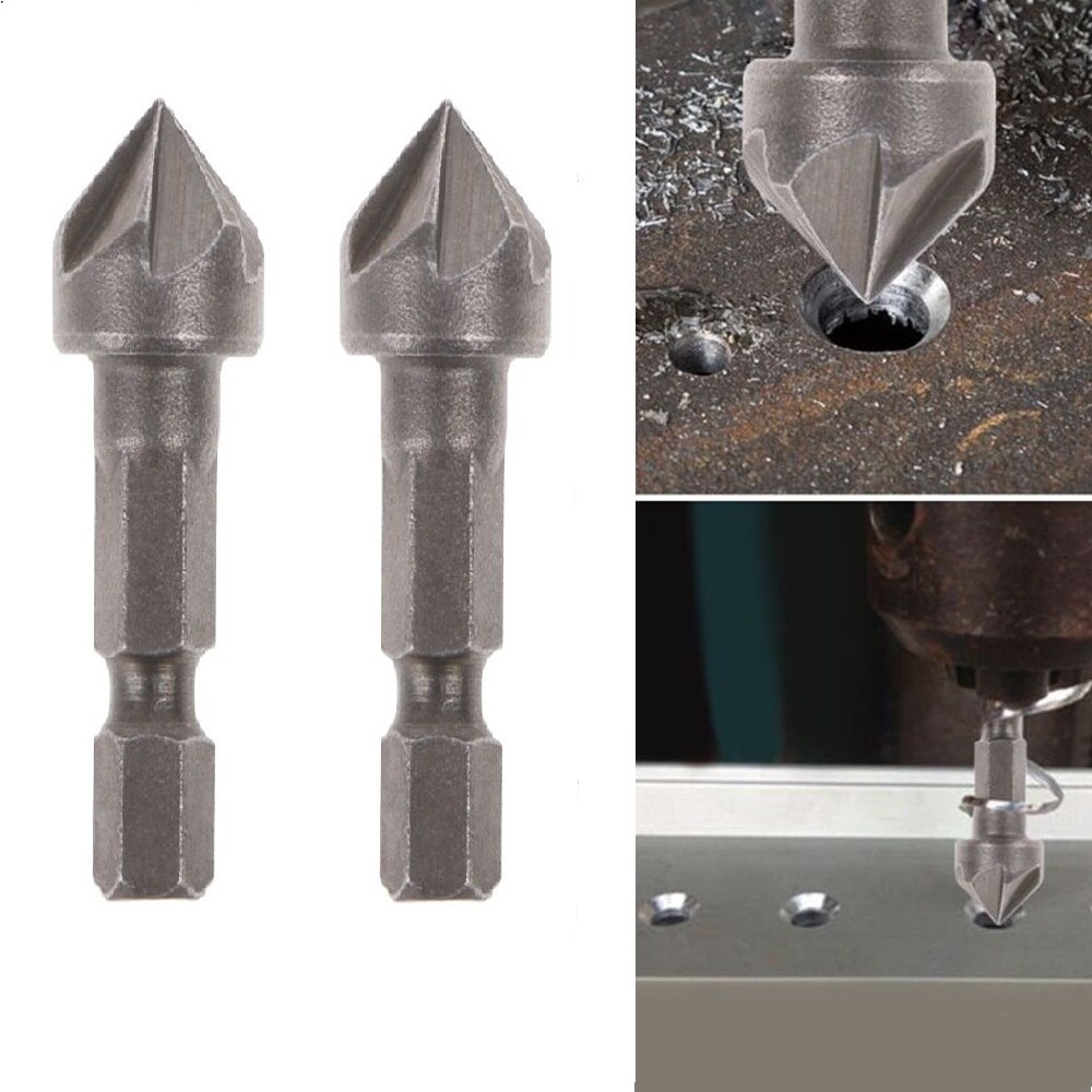 1/4 "Hex Shank 6 fluit 90 Graden Countersink Boor ... – Grandado