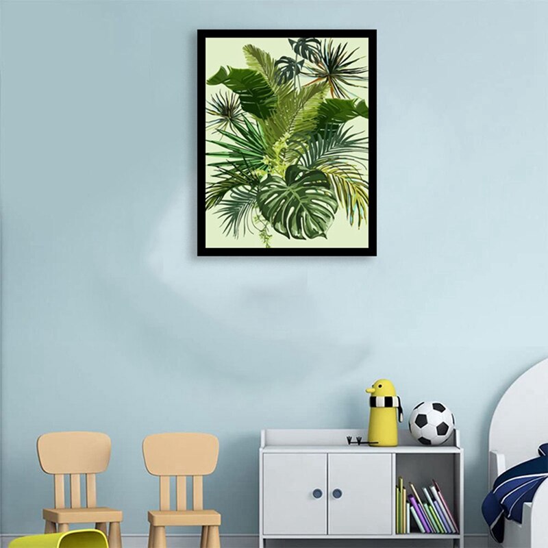 Painting By Numbers Leaf Kits Drawing Canvas HandP... – Grandado