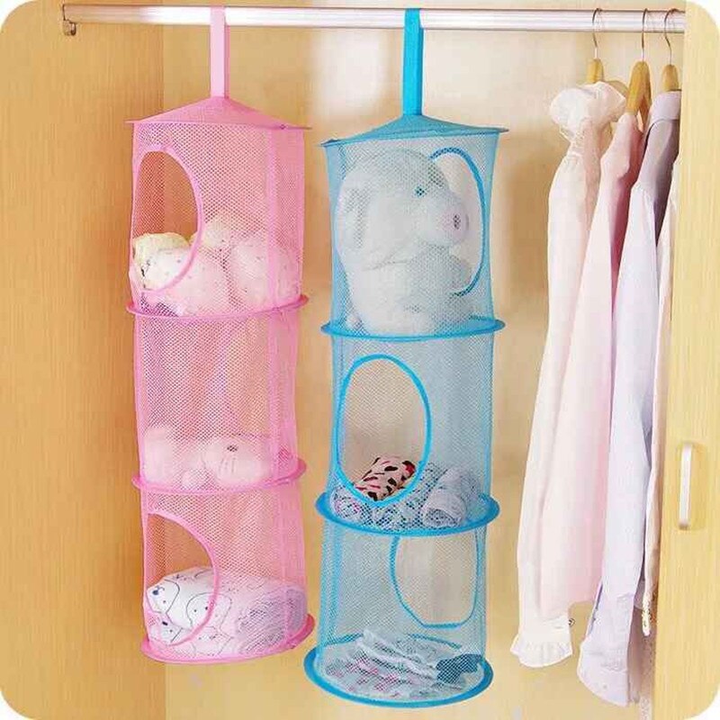 3 Shelf Hanging Storage Net Kids Toy Organizer Bag... – Grandado