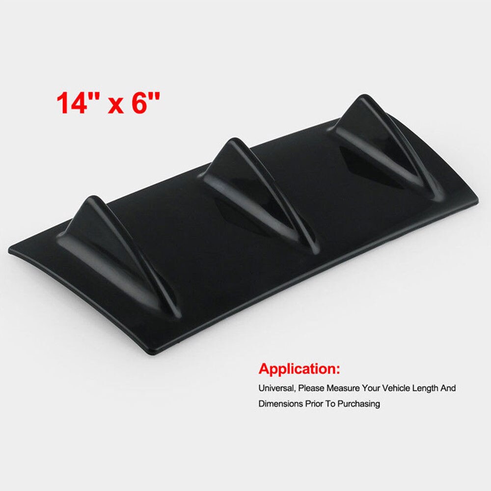 Vehemo 3 Wings Rear Bumper Deflector Shark Fin Spo... – Grandado