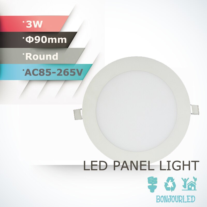 10pcs/lot 3W LED Panel Light Ultra Thin Downlight ... – Grandado