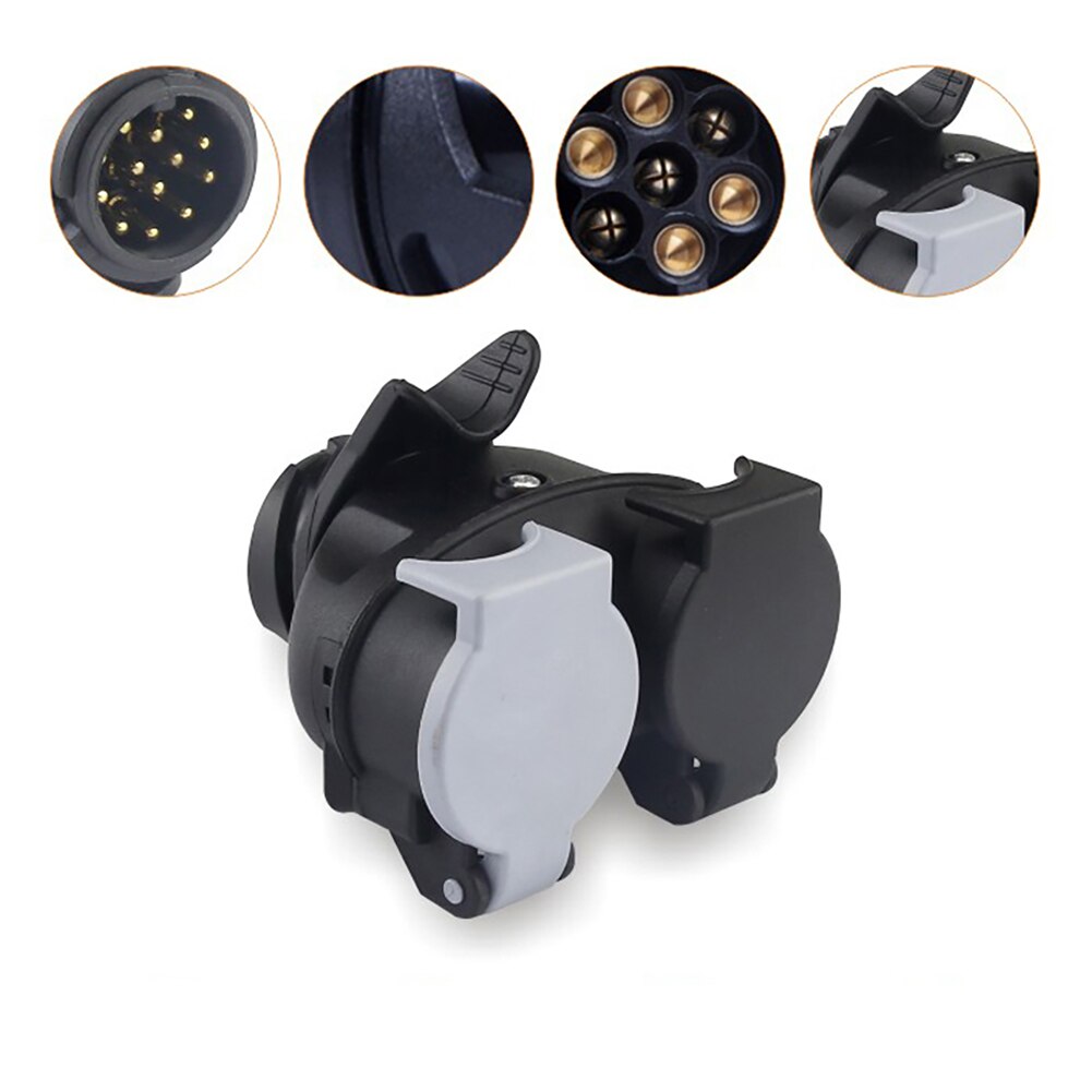 13 pin to 7 pin double-head connector rv trailer ... – Grandado