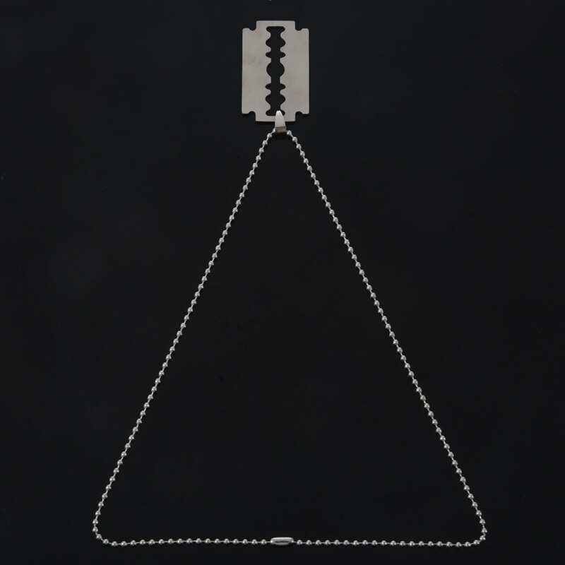 Men's Stainless Steel Razor Blade Pendant Chain Ne... – Grandado