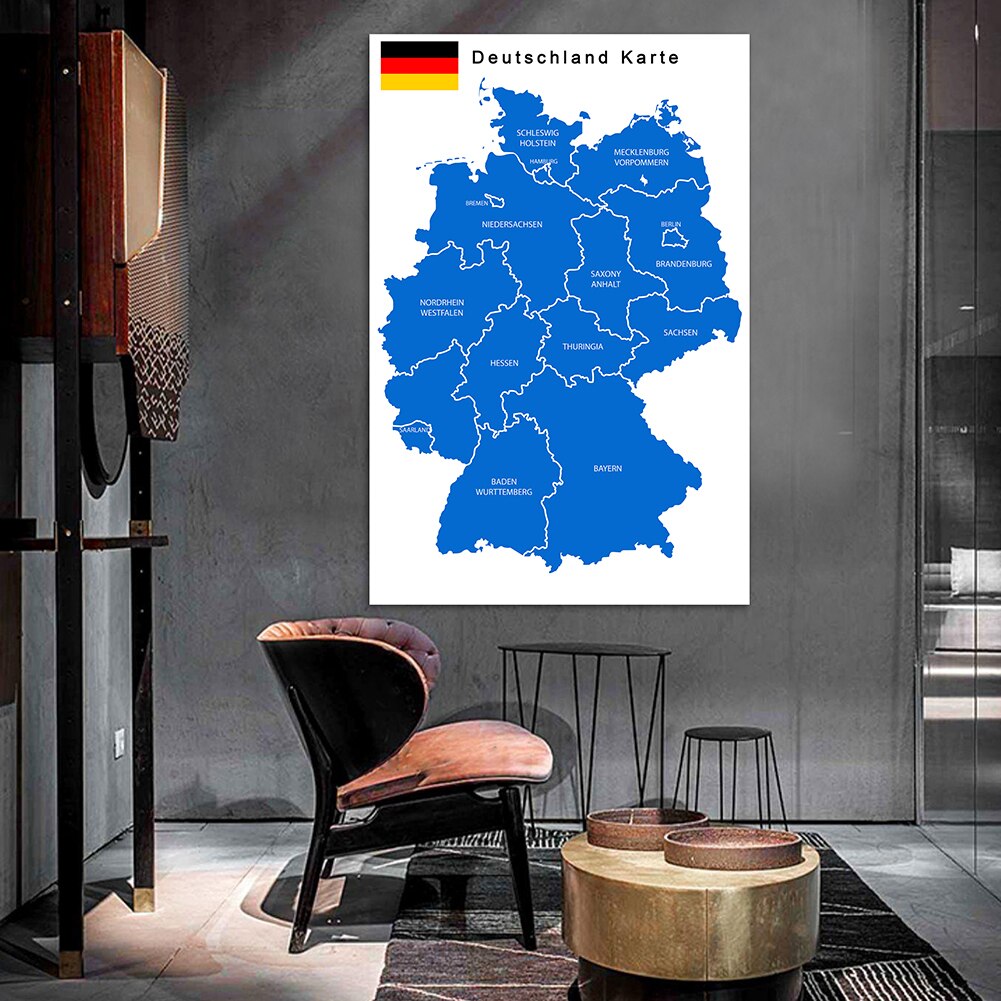 100*150 Cm The Germany Political Map In German Lar... – Grandado