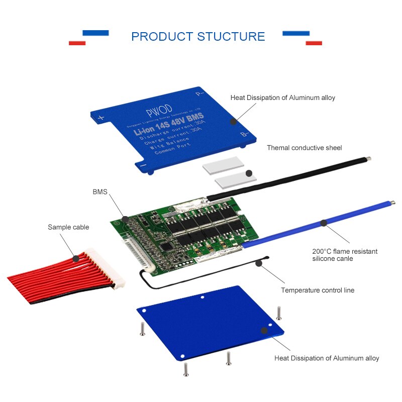 smart 3.7V li-ion BMS 4S 12V 10A 15A 25A 35A 45A B... – Grandado