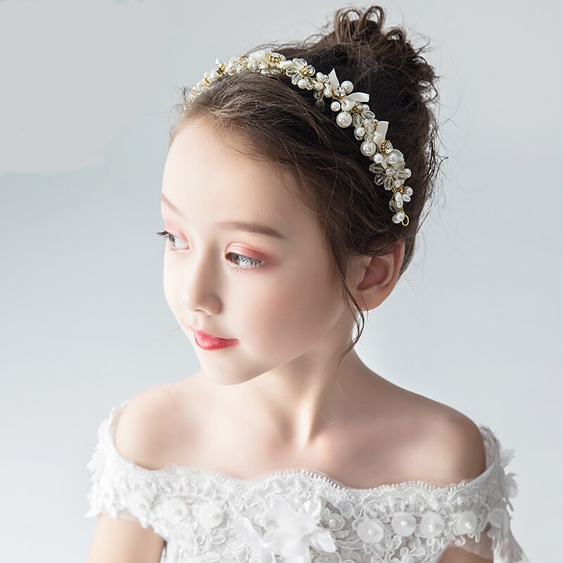 Children's headdress head flower headband Princess... – Grandado