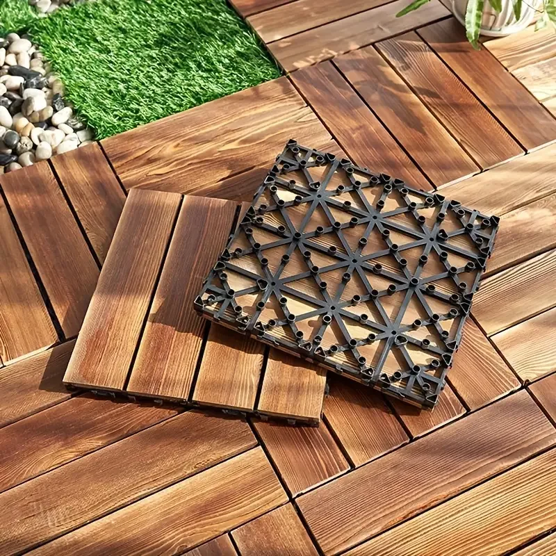 Solid Wood Flooring Courtyard DIY Garden Terrace O... – Grandado