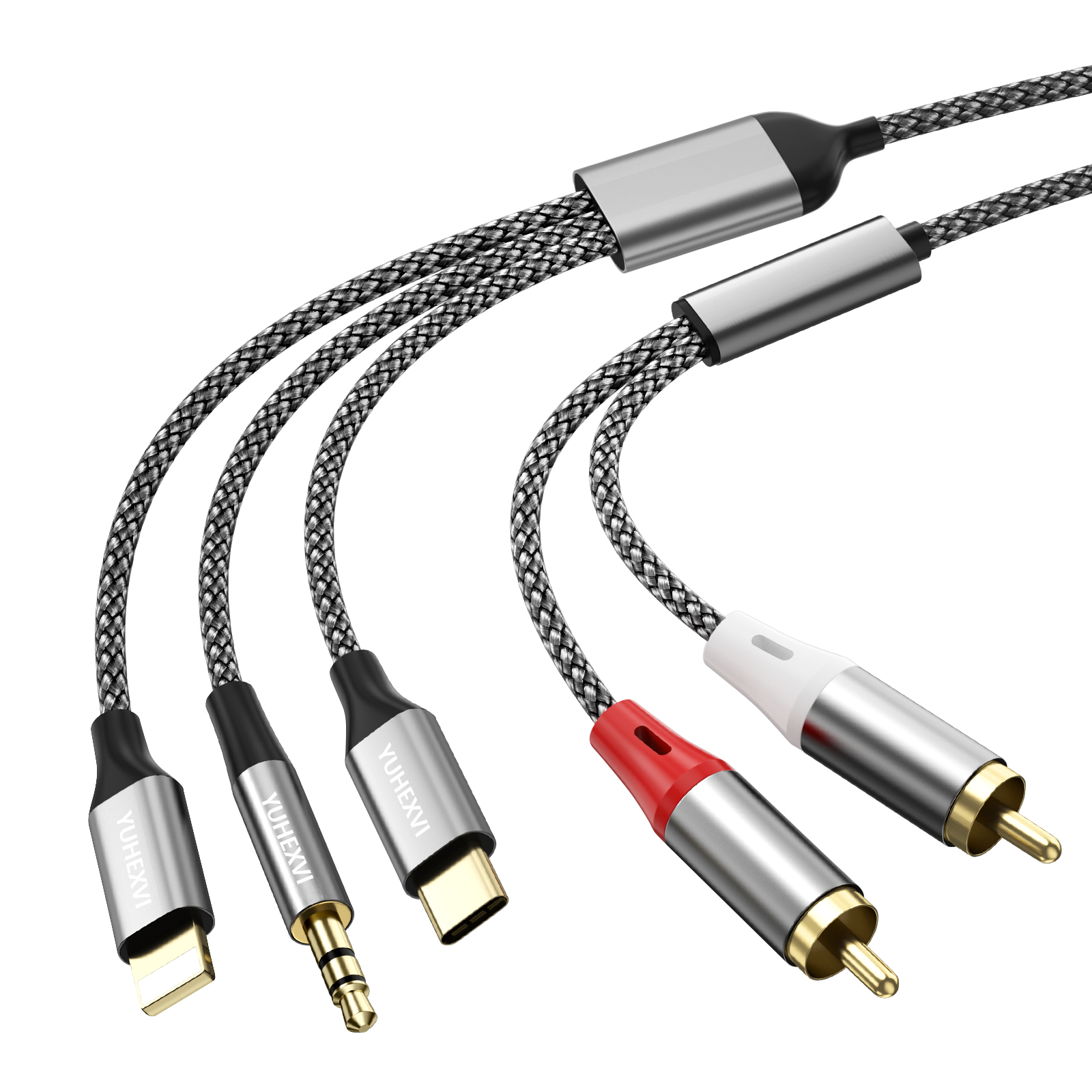3 en 1 a rca kabel adapter auxiliary de audio 3,5 ... – Vicedeal