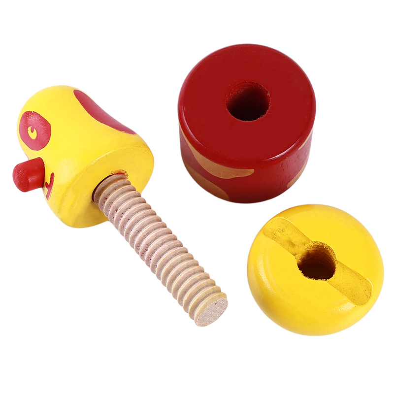 Colorful Wooden Matching Toy Bowling Nut Disassemb... – Grandado