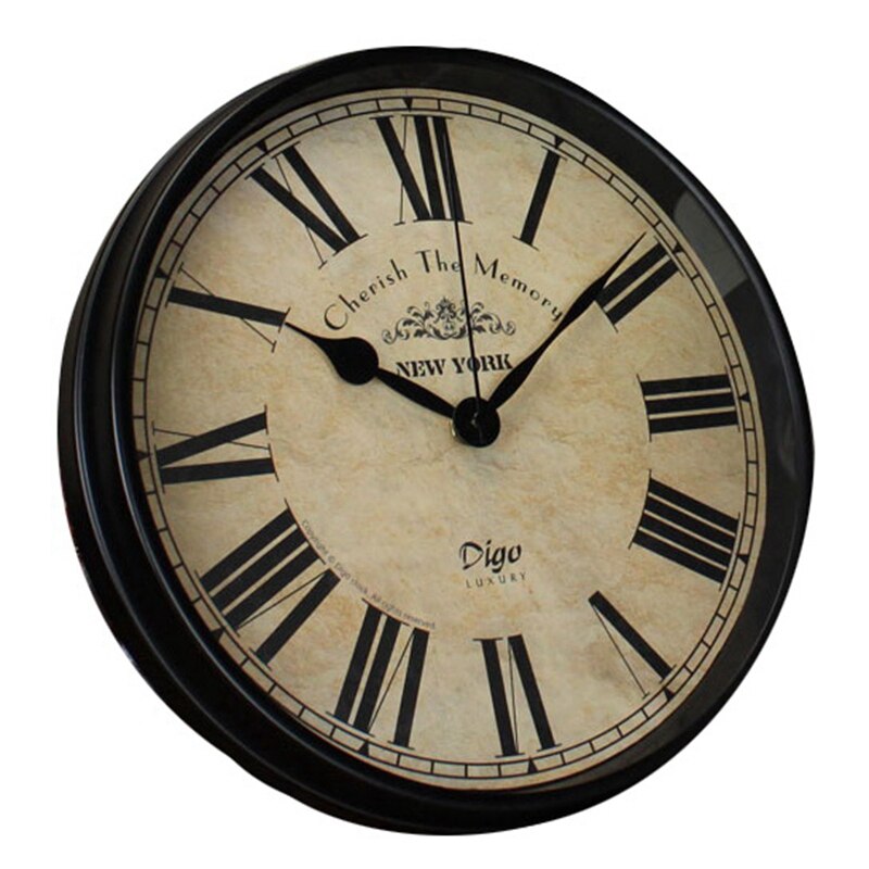 Digo Wall Clock 12 Inch Metal Silent Non-Ticking B... – Grandado