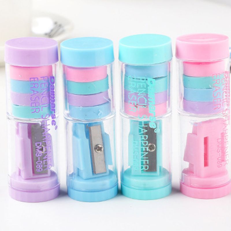 Candy Color Pencil Sharpener with 4 Units Kawaii E... – Vicedeal