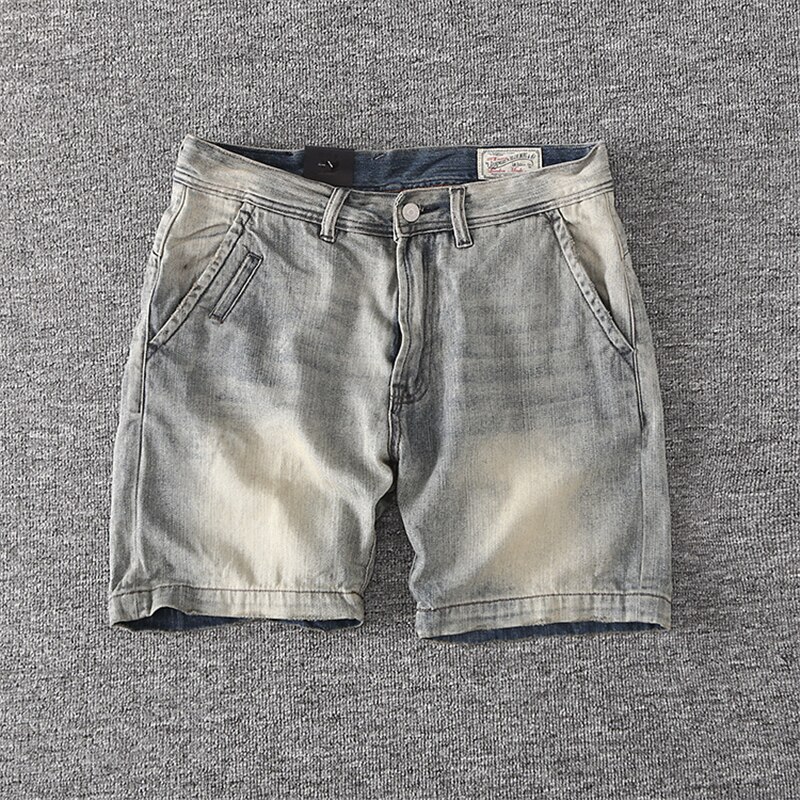 Japanese Harajuku Vintage Distressed Jean Shorts F Grandado