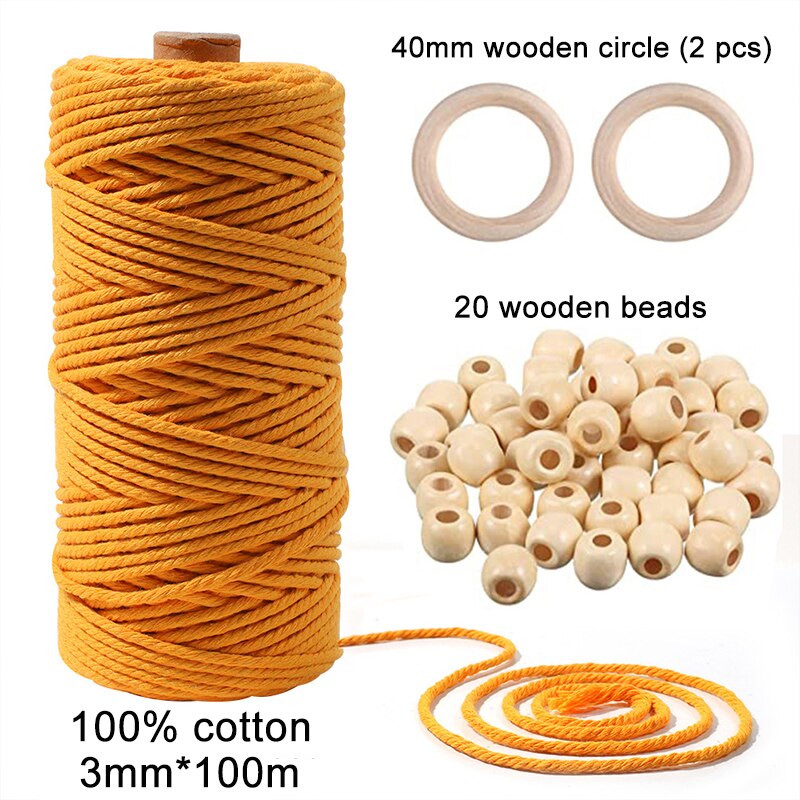 3mm x100m Natural Color Macrame Ropes Cords DIY Ho... – Vicedeal