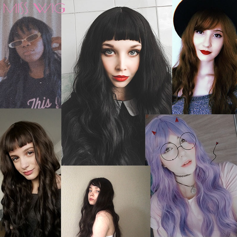 Fröken peruk lång dam peruker ombre platina blonda... – Vicedeal