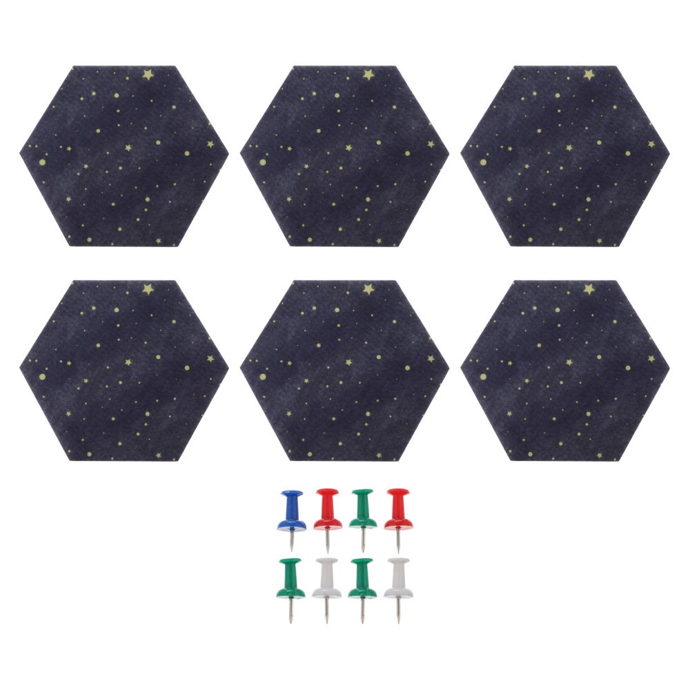 6pcs Felt Hexagon Tile Board Cork Board for Wall D... – Grandado
