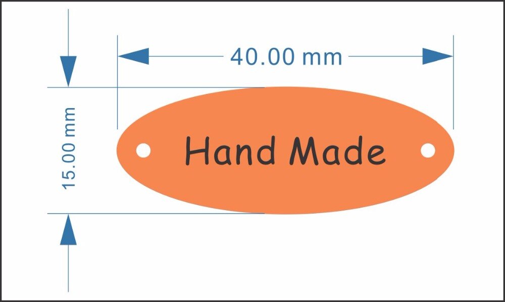 50 stks Ovale vorm hand made PU lederen Labels 40m... – Grandado