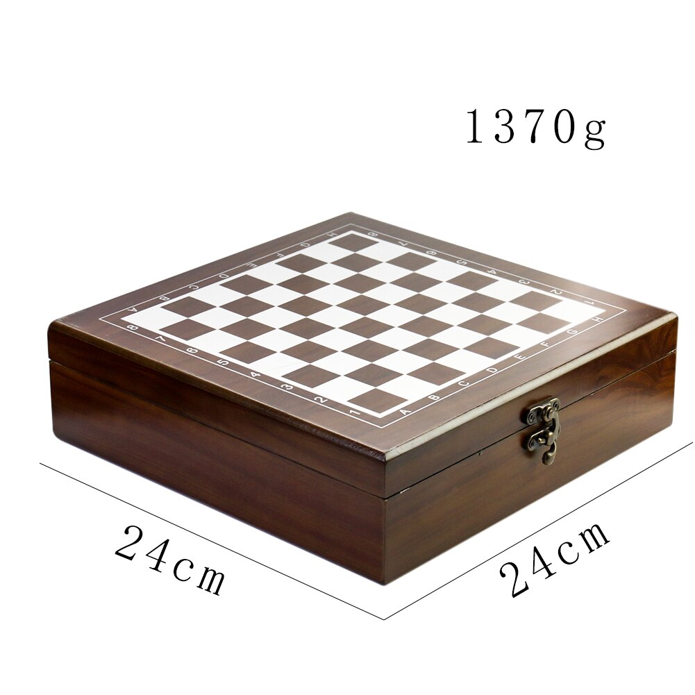 Box 4 In 1 Wooden Chess Adult Chess Card Toys Domi... – Grandado