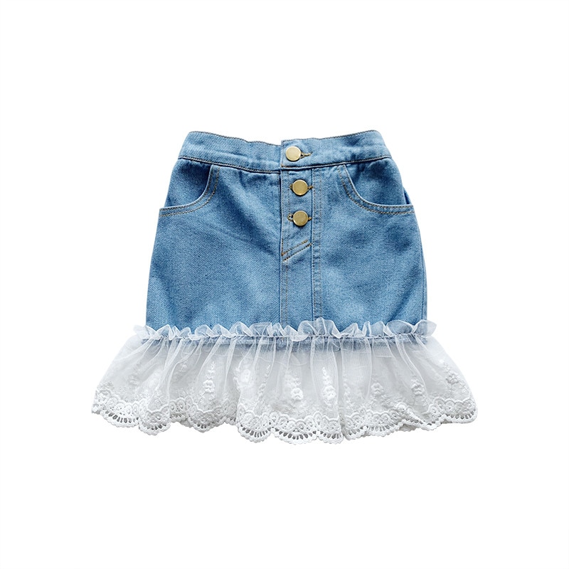 Girls Spring Summer Skirs Princess Girls Denim Poc... – Vicedeal