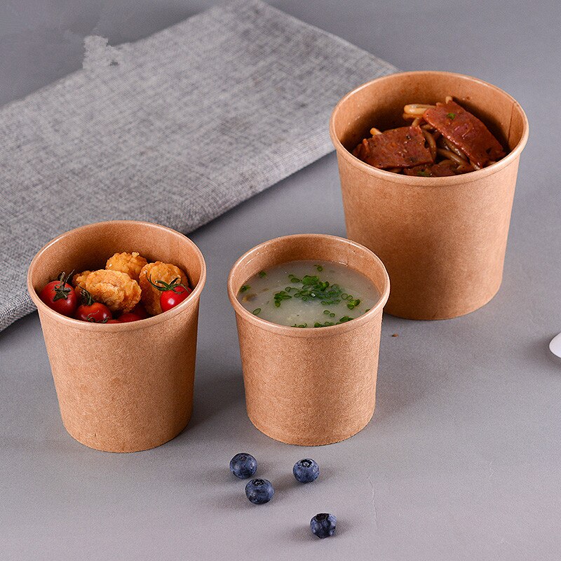 50pcs round disposable food salad soup takeaway pa... – Vicedeal