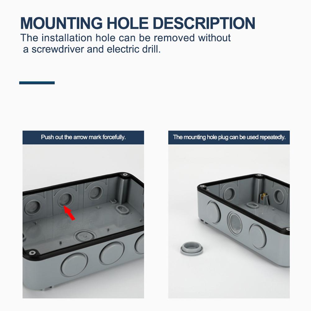 6 holes 13A Weatherproof Wall Outlet IP66 Waterpro... – Grandado