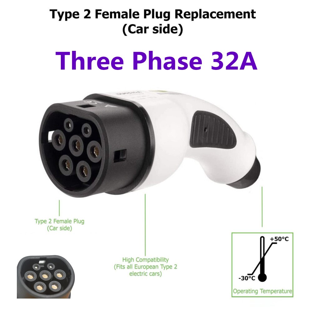 EV Connector 32Amp Type 2 Female Electric Vehicle ... – Grandado