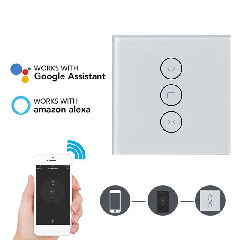 Smart Home Wall Switch EU Wifi Touch Curtain Switc... – Vicedeal