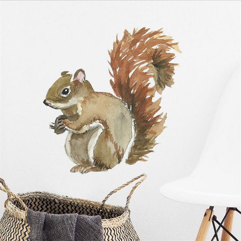 Cute squirrel Wall sticker for kids babyroom home ... – Grandado