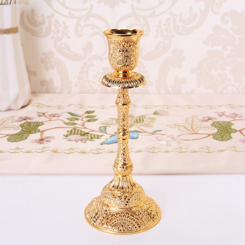 Metal Candle Holder Stand Candelabra Taper Golden ... – Grandado