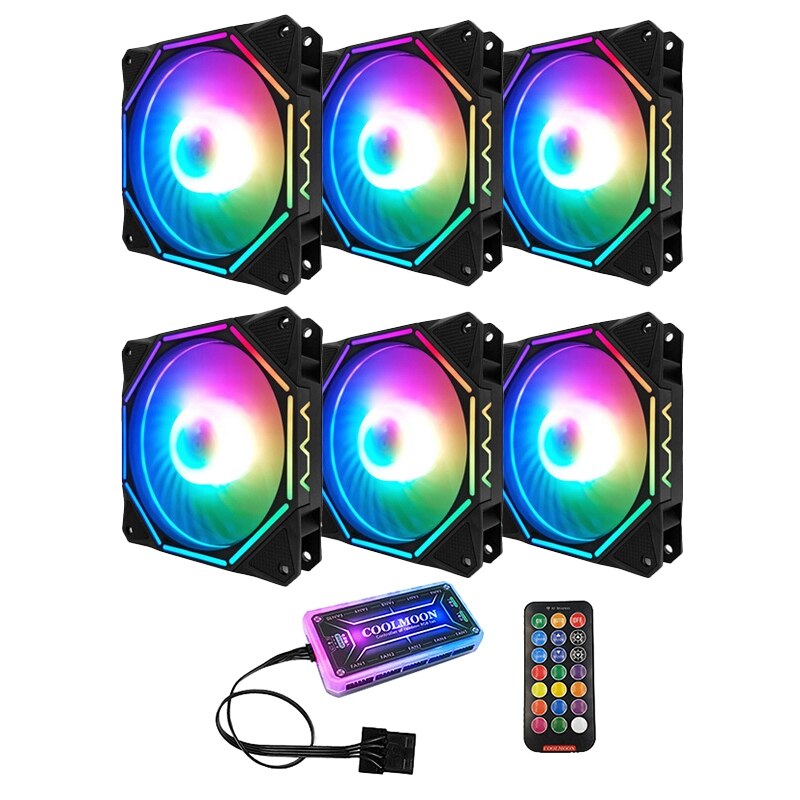Coolmoon Rgb Computer fallen Fan 12Cm Stille Polyg... – Grandado