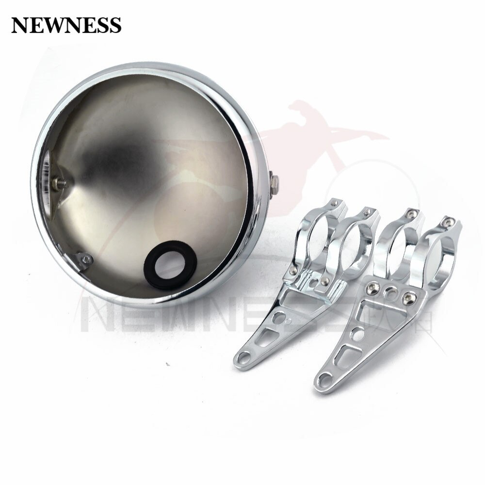 7" Motorcycle Headlight Headlamp Bucket Shell for Led lens CNC Bracket ...