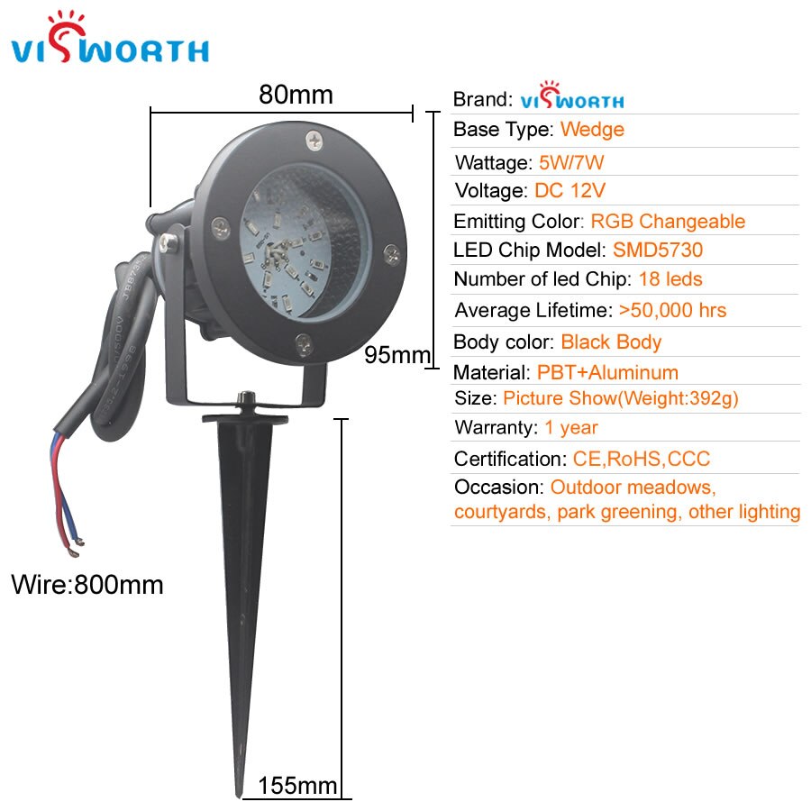 DC 12V Led Gazon Lampen IP65 Waterdichte RGB SMD57... – Grandado