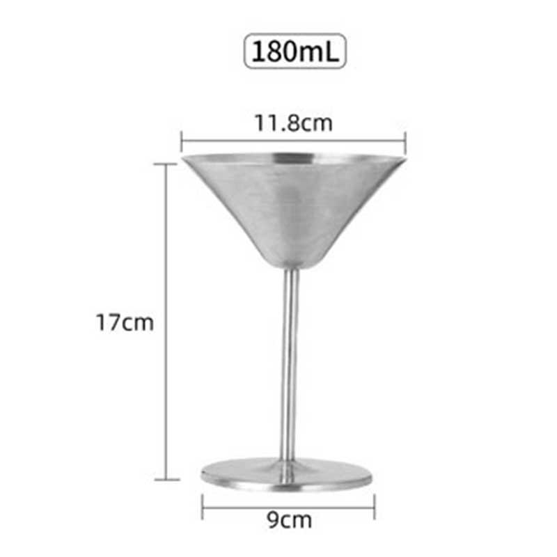 Stainless Steel Cocktail Glass Red Wine Beer Glass... – Grandado