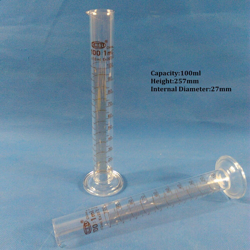 2PCS 100ml glass graduated cylinder, Measuring cyl... – Grandado
