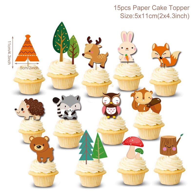 PATIMATE Woodland Animal Jungle Party Decor Happy ... – Grandado