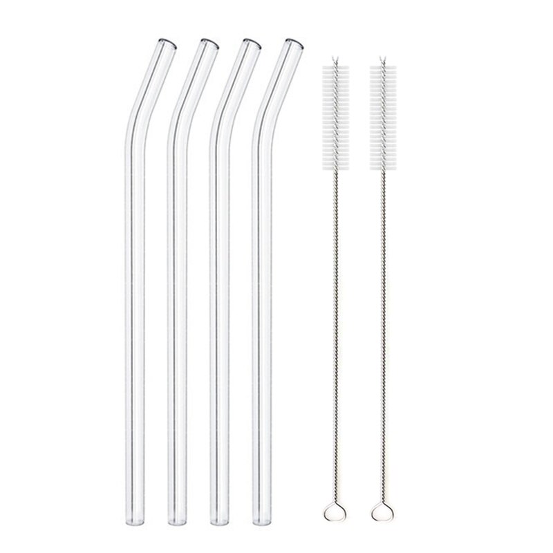 Colorful Glass Straws Reusable Drinking Straw Eco-... – Grandado